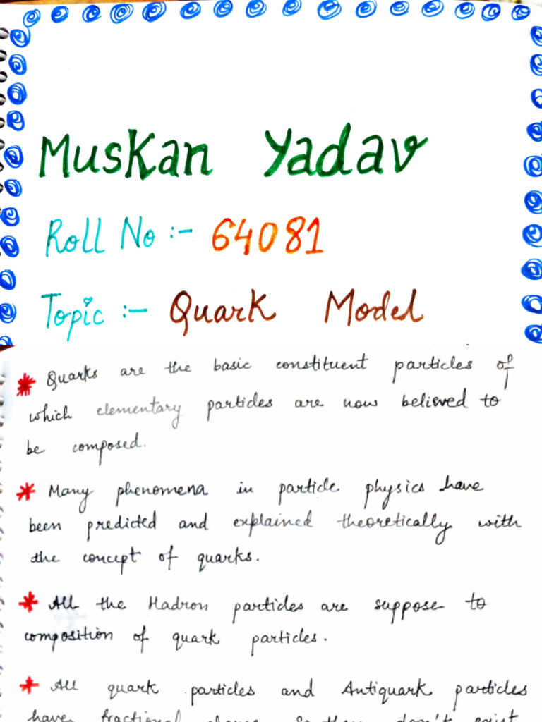 Quark Model Pdf Quark Standard Model