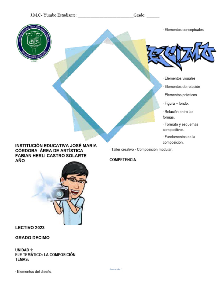 Unidad 1 - Art Decimo 2023-Fby | PDF | Simetría | Diseño