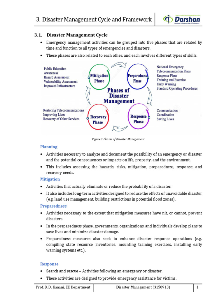 Disaster Management Unit 3 | PDF | Emergency Management | Emergency