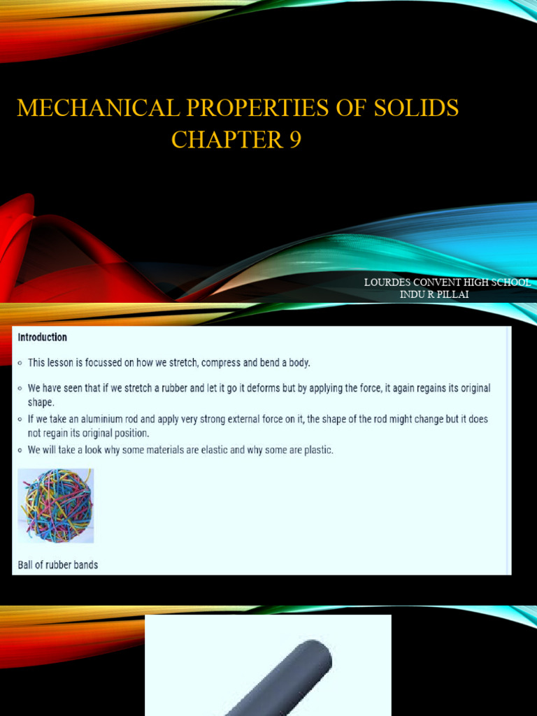 Properties of Solids | PDF | Deformation (Engineering) | Young's Modulus