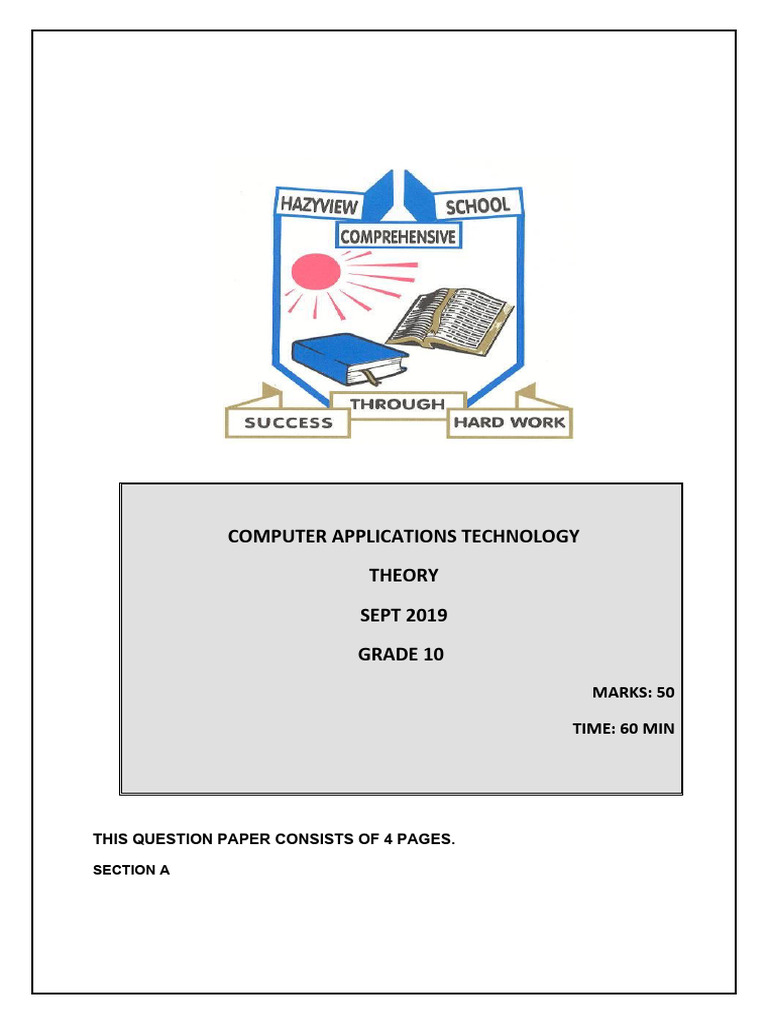 GR10EngCATgrade10SEPT 2019 | PDF | Input/Output | Optical Character ...