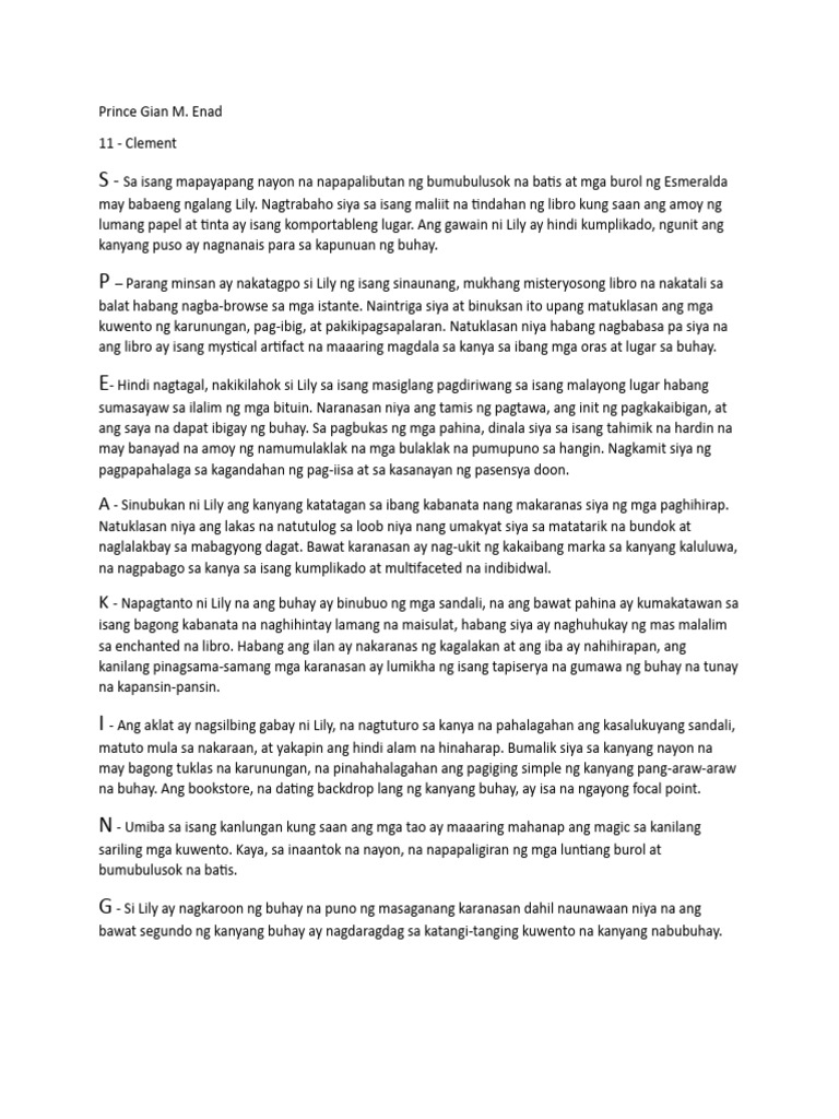 Filipino Story | PDF