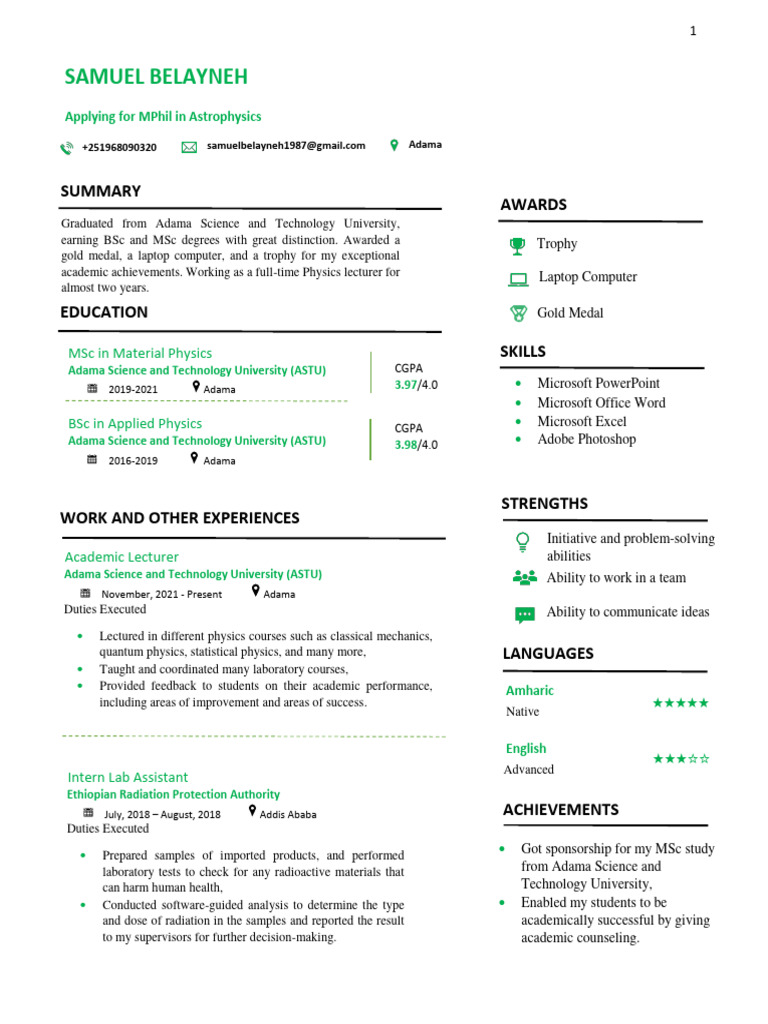 My CV (Cambridge) | PDF