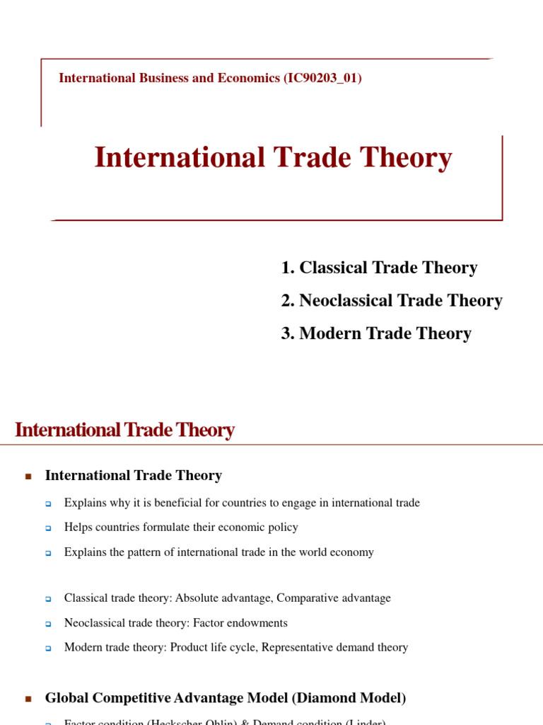 2_International Trade Theory | PDF | Comparative Advantage | Mercantilism