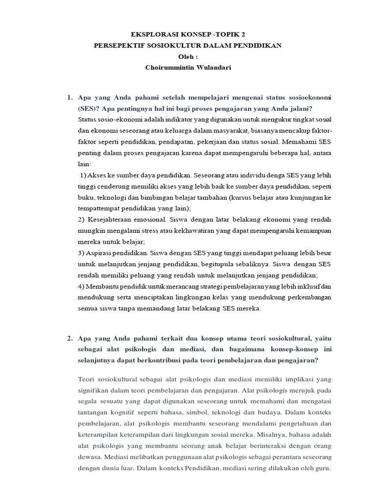 Eksplorasi Konsep Topik 2 | PDF