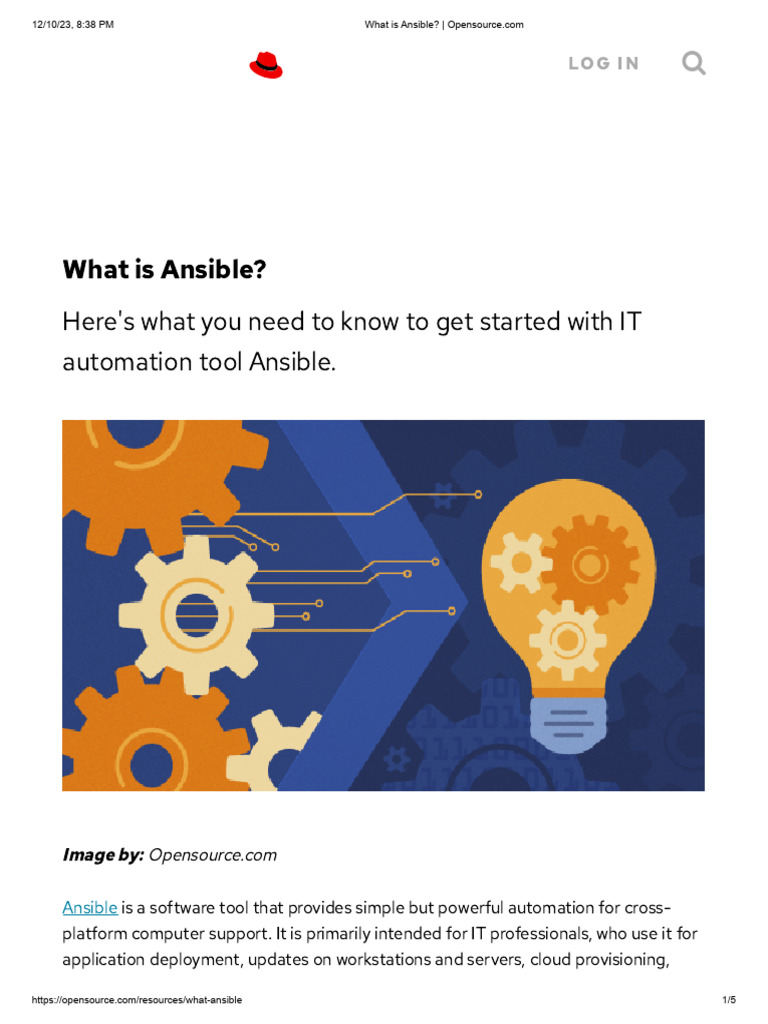 What Is Ansible | PDF | Networking | Internet & Web