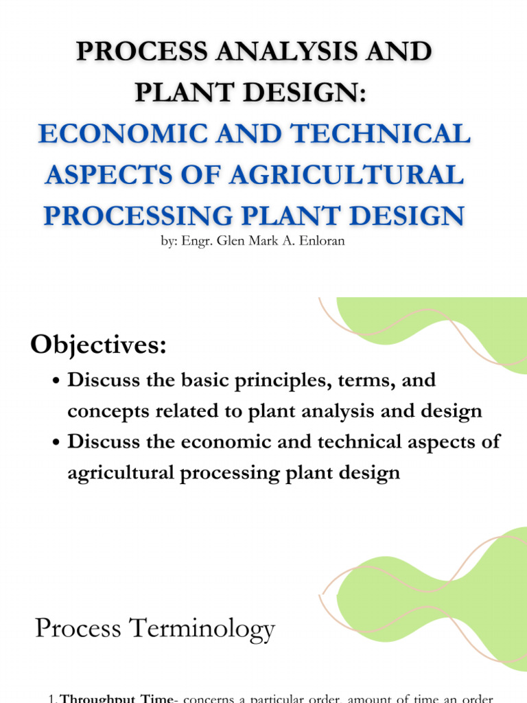 Unit I. Process Analysis and Plant Design | PDF