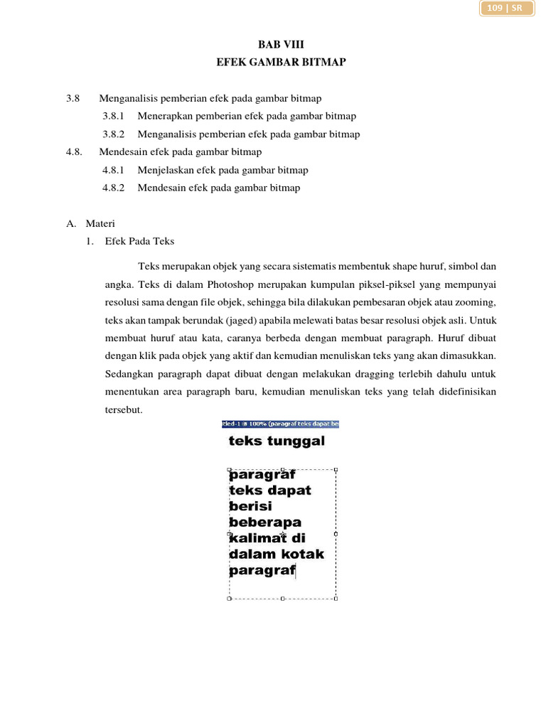 Bab 8 - Desain Efek Pada Gambar Bitmap | PDF | Komputer