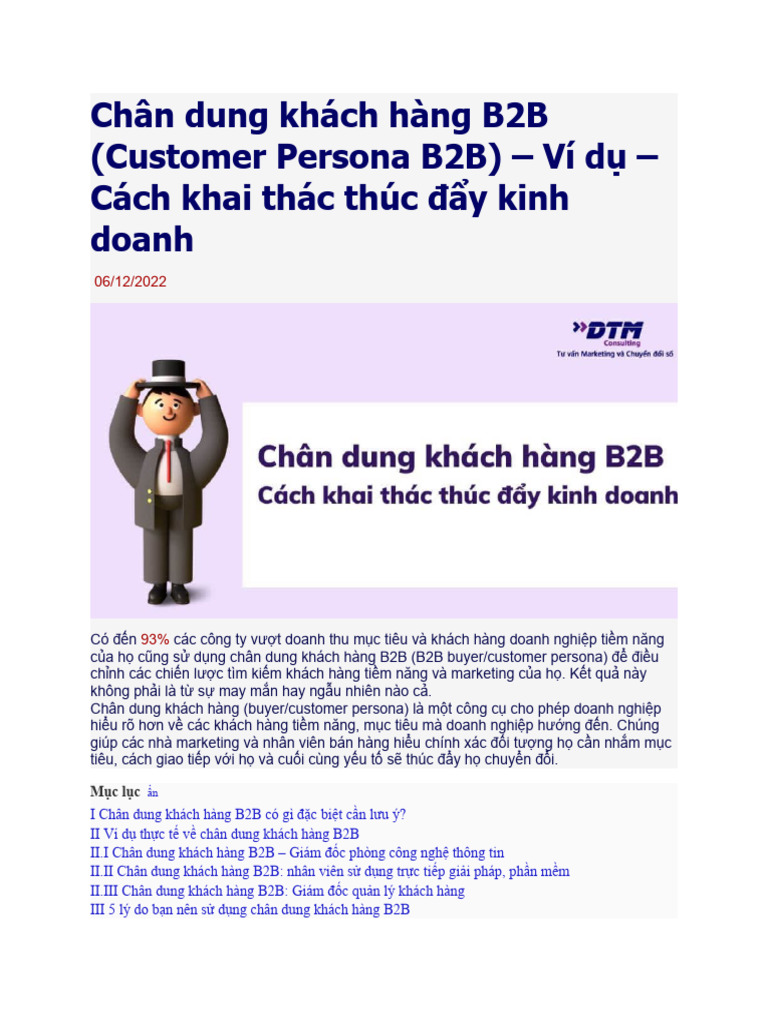 Chân Dung Khách Hàng B2B | PDF
