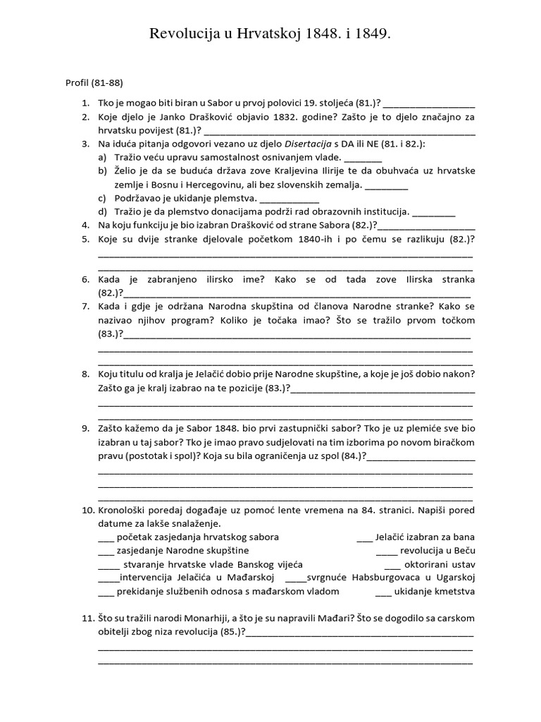 Revolucija U Hrvatskoj 1848. I 1849 | PDF