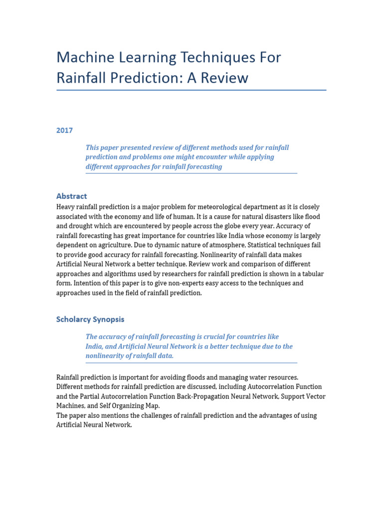 Paper 1 Summary | PDF | Artificial Neural Network | Support Vector Machine