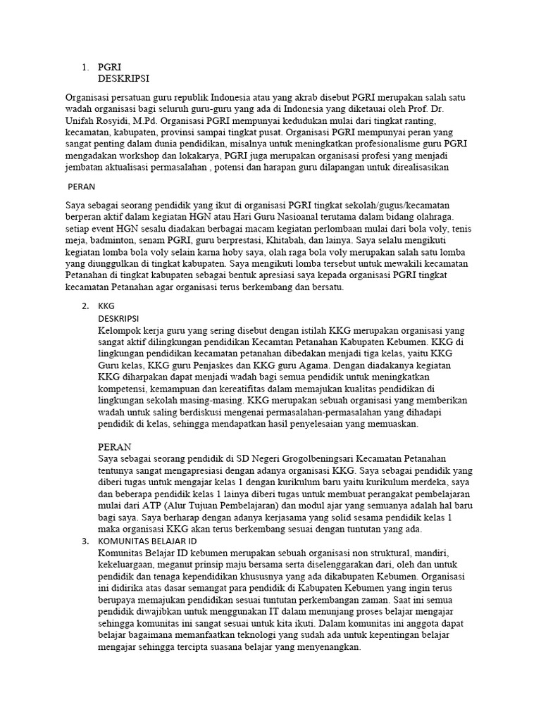 ORGANISASI | PDF | Pengembangan Diri | Kesehatan Holistik