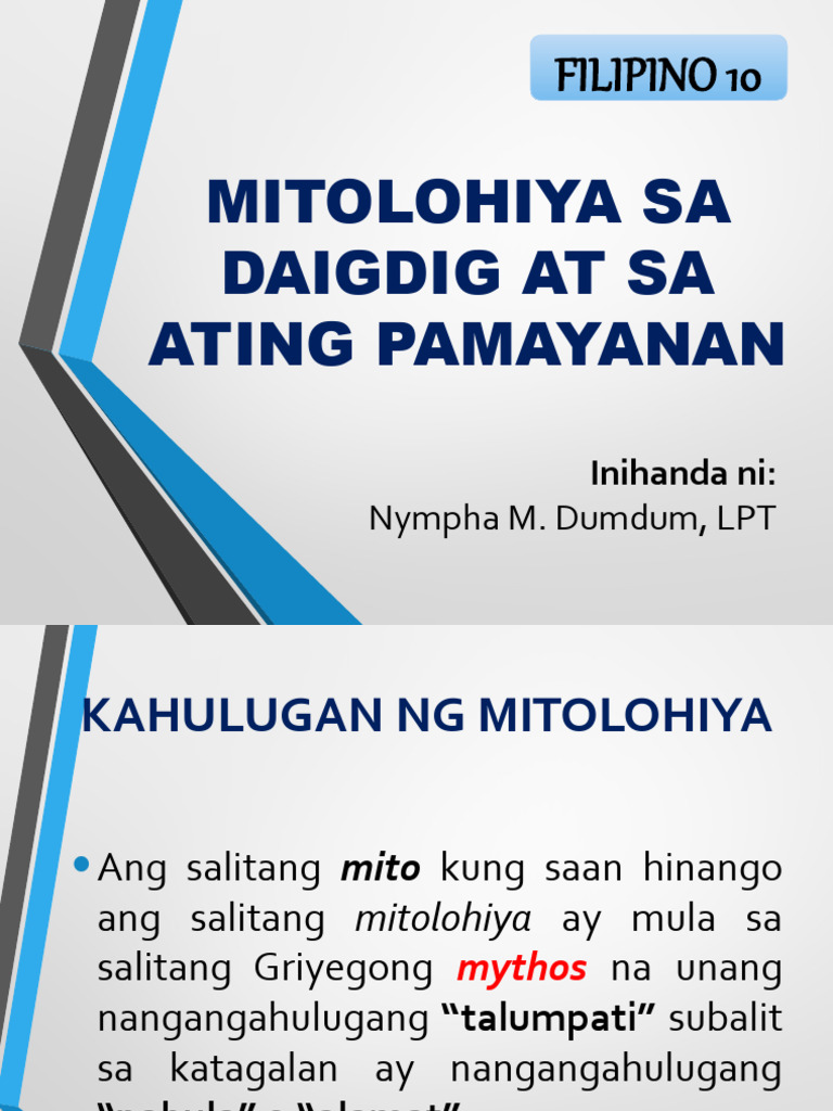 10 Aralin 3 Mitolohiya | PDF