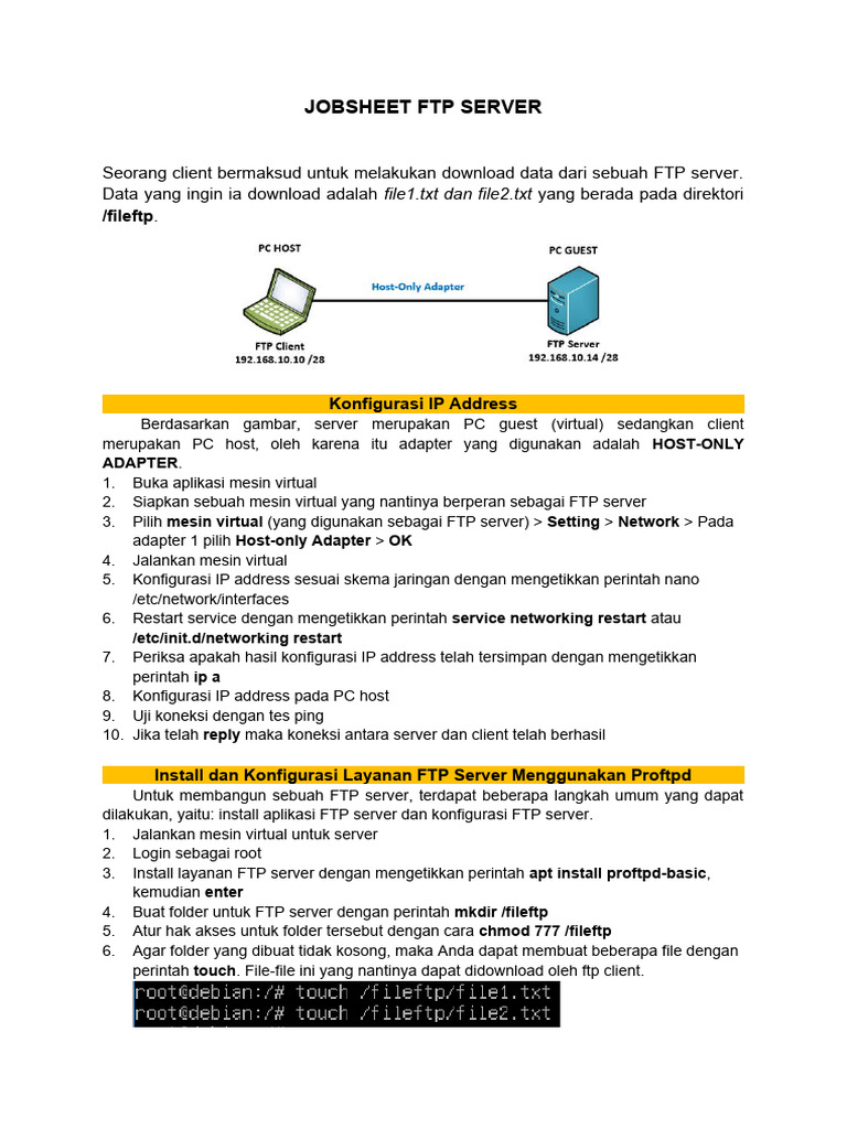 Jobsheet FTP Server | PDF