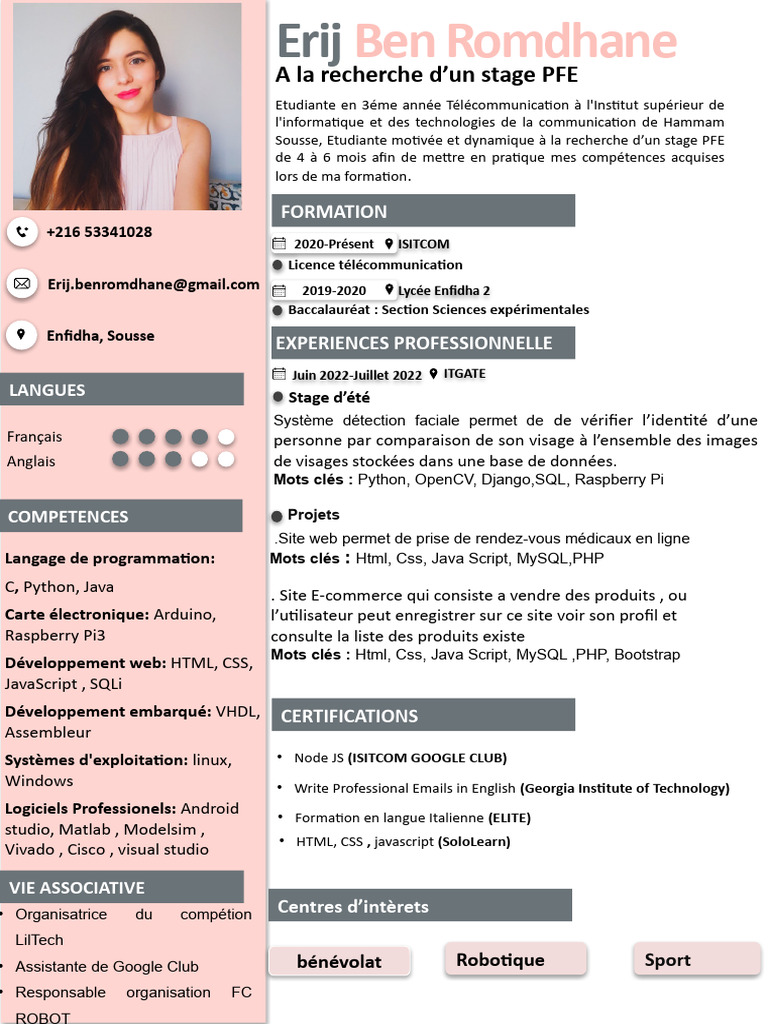 CV Erij BenRomdhane - pdf-1 | PDF | JavaScript | Internet
