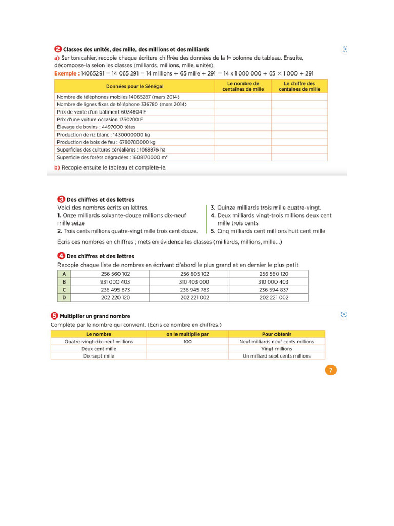 Exercices Mathématiques CM2 Senegal | PDF