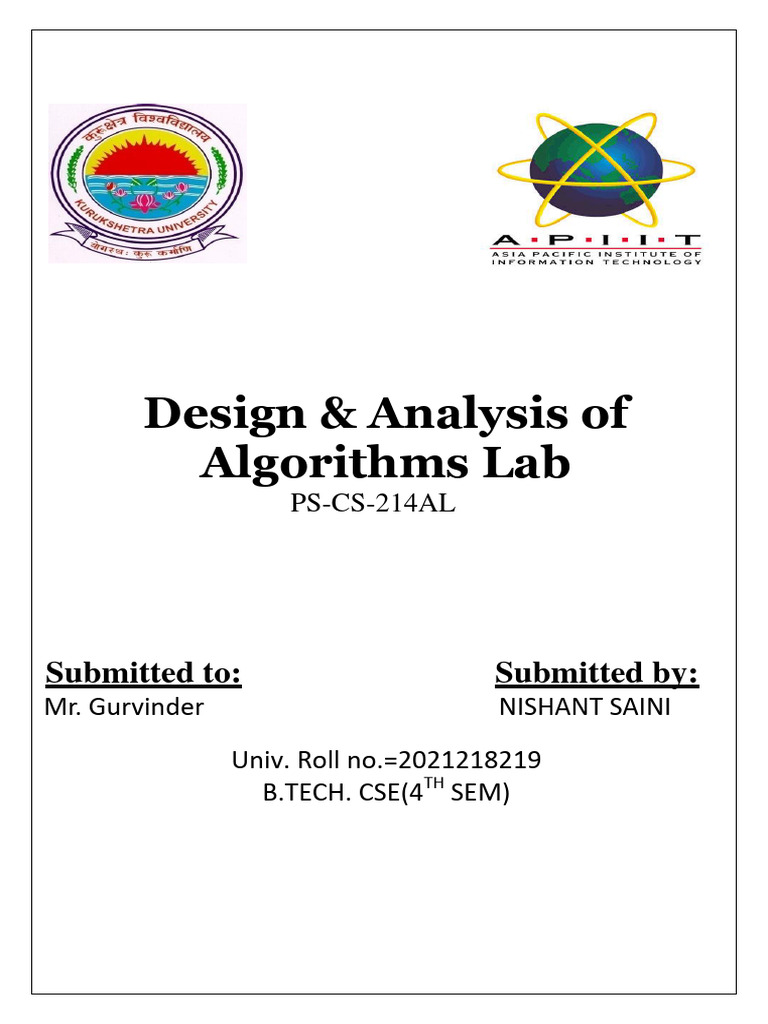 Daa File | PDF | Algorithms | Theoretical Computer Science