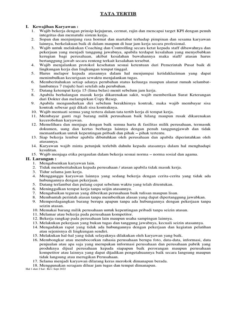 Lampiran Berkas Kontrak Sba 2023 | PDF