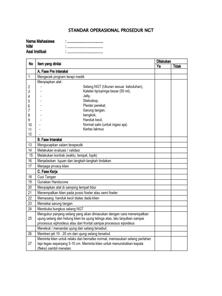Pemasangan NGT | PDF
