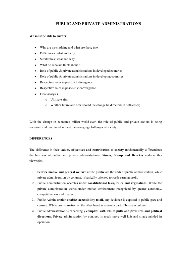 Sample Notes for Public Administration | Public Choice | Bureaucracy