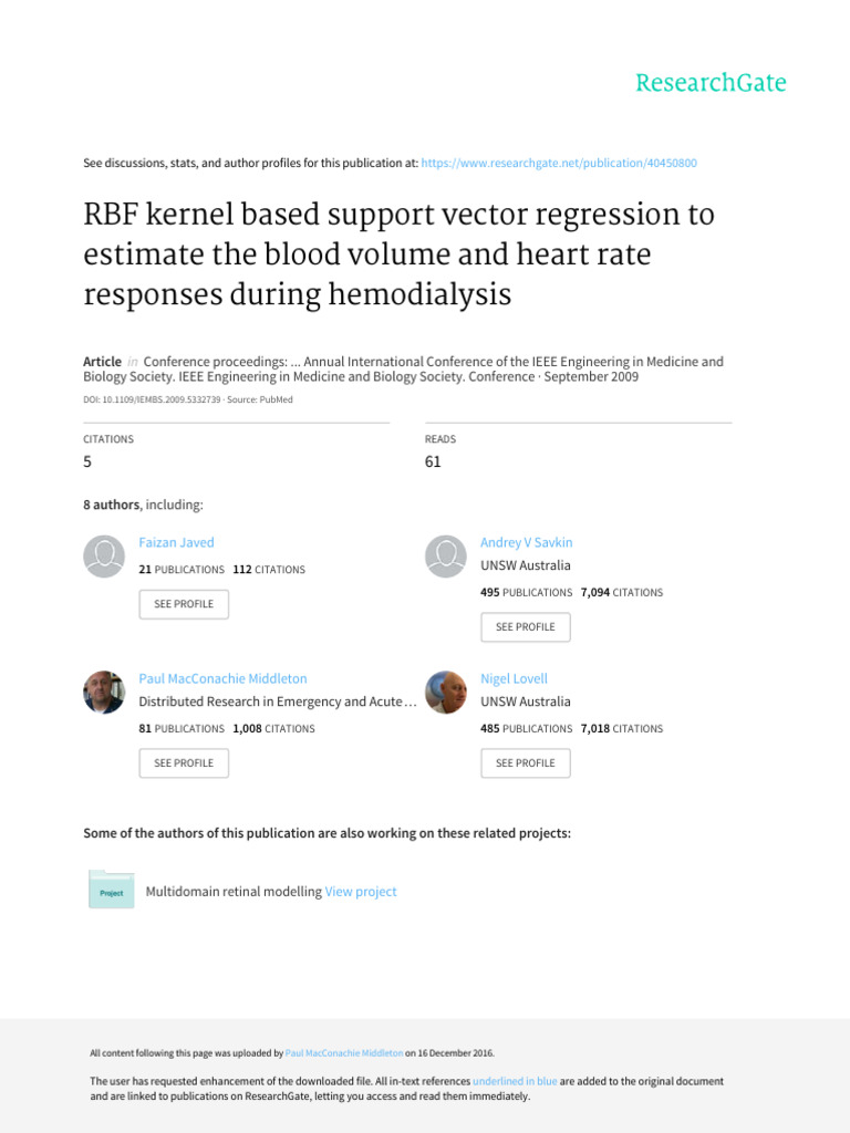 RBF Kernel Based Support Vector Regressi | PDF | Cross Validation (Statistics) | Support Vector ...