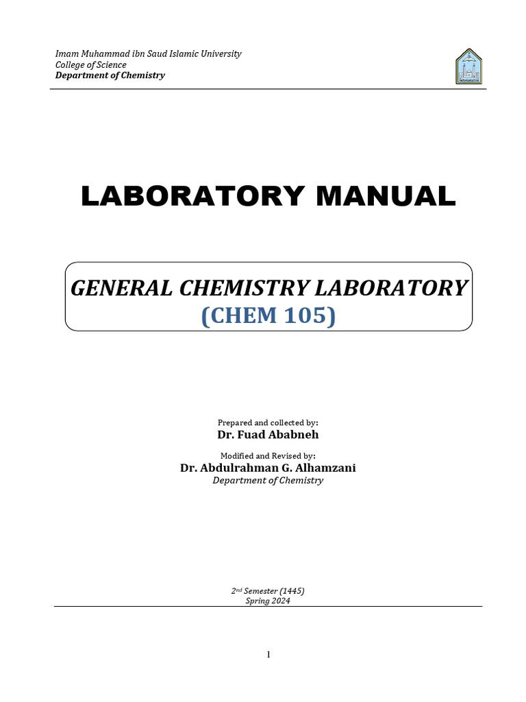 Lab Manual General Chemistry 105 V2 0 Pdf Chemistry Titration