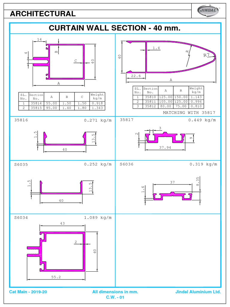 Aluminium Curtain Wall | PDF | Building Engineering | Building Technology