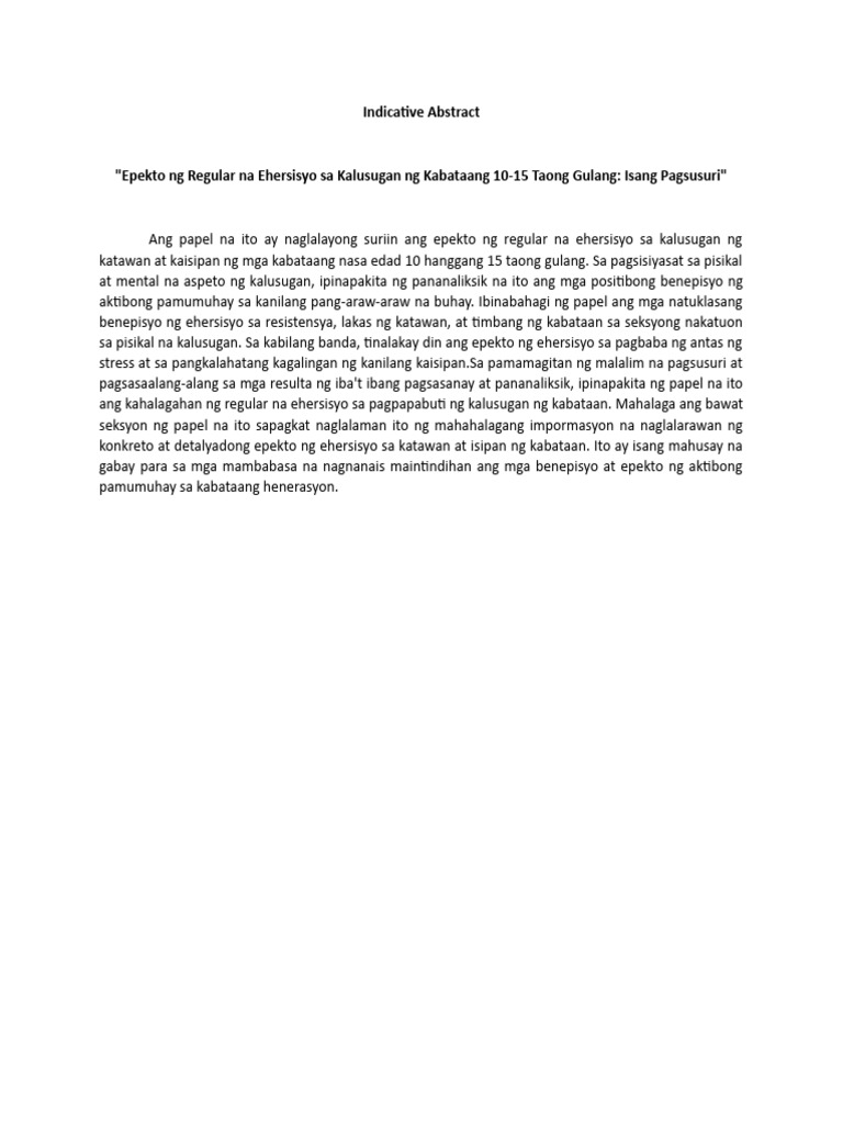 Indicative Abstract | PDF