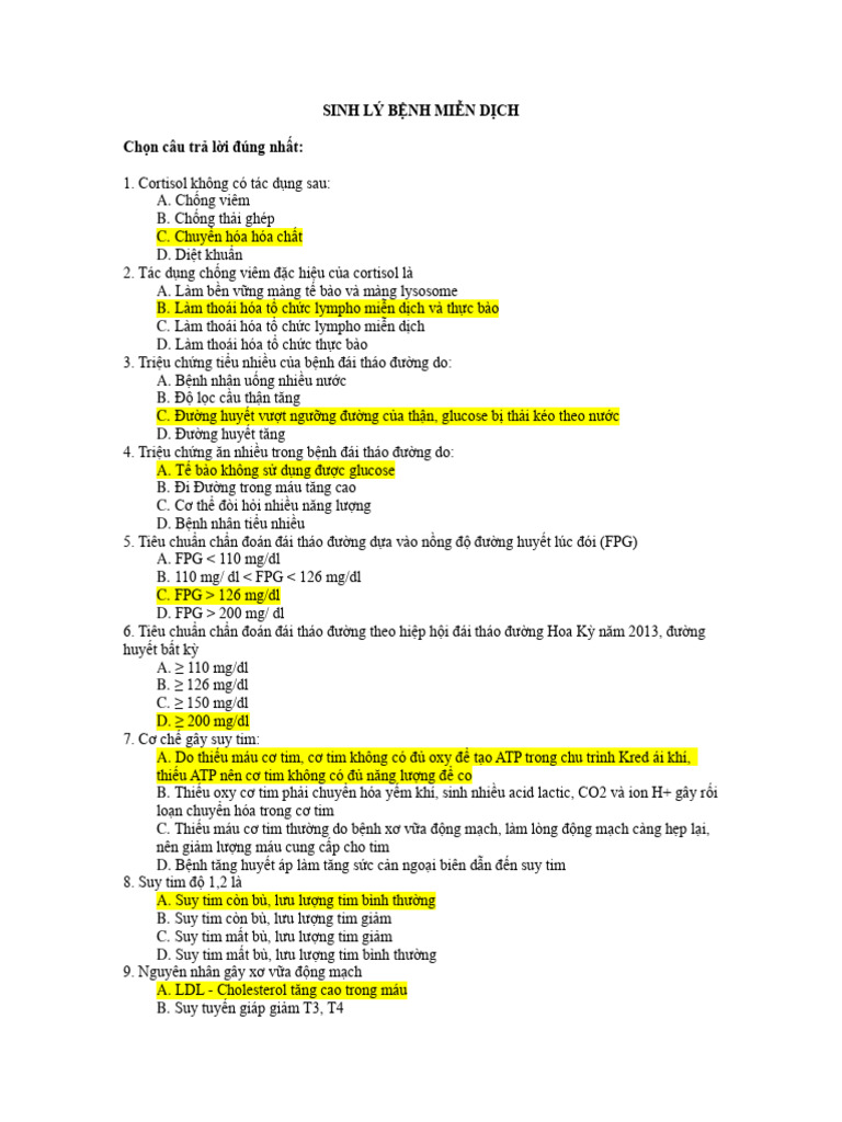 Sinh lí bệnh - miễn dịch | PDF