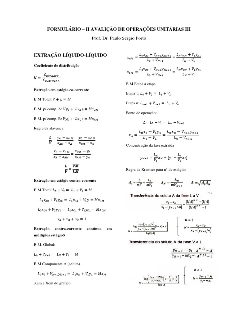 OP3-Formulário P2-2 | PDF | Processos industriais | Técnicas