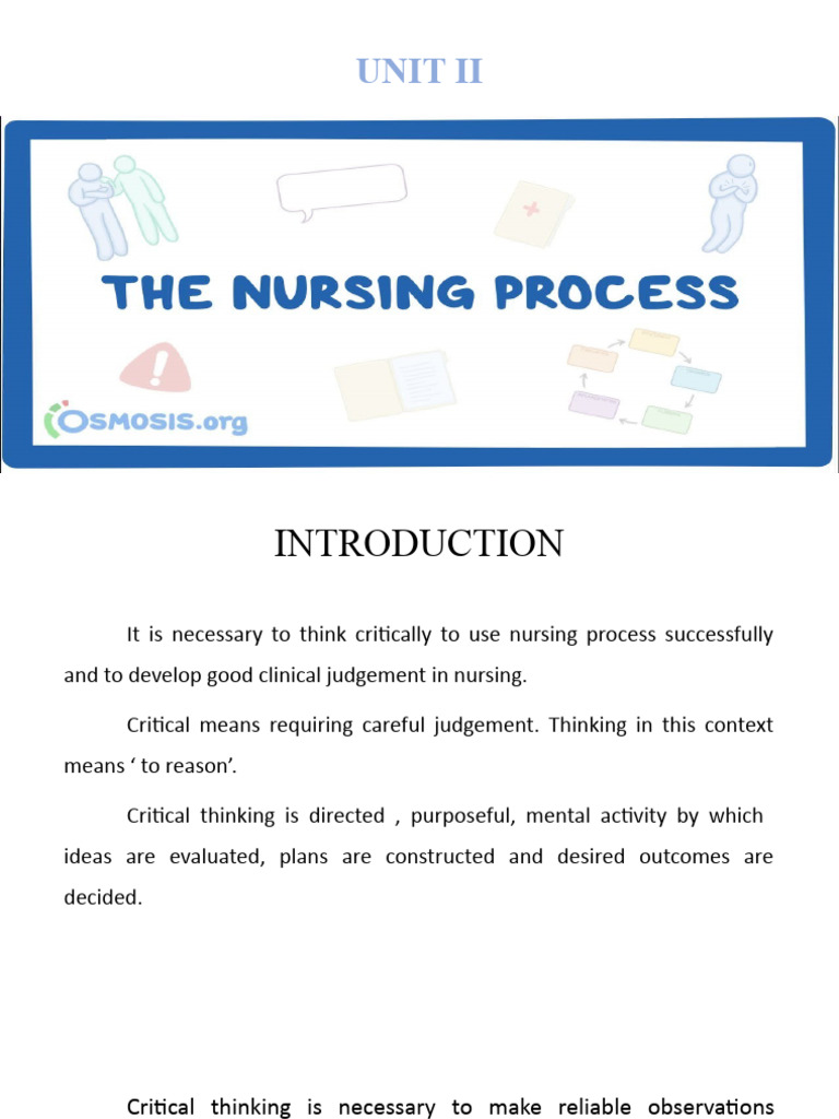 Unit II Nursing Process | PDF