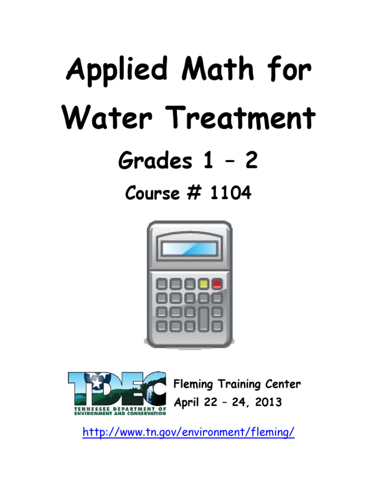 Applied Math For Water Treatment Grades 1-2-1694068751 | PDF | Area ...