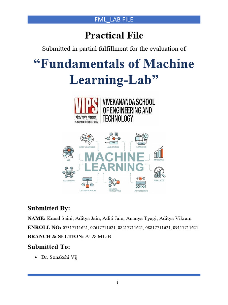 FML File Final | PDF | Mean Squared Error | Regression Analysis