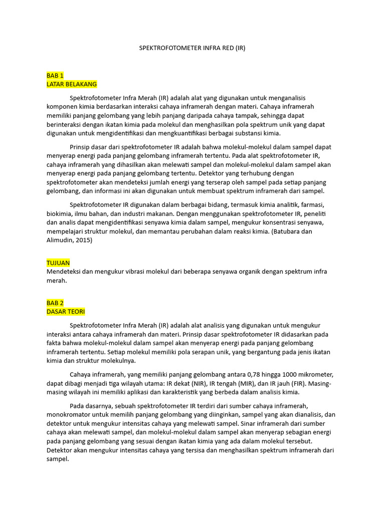 SPEKTROFOTOMETER INFRA RED | PDF