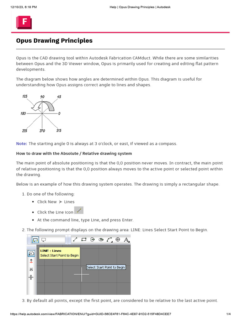 3 Help - Opus Drawing Principles - Autodesk | PDF | Cursor (User Interface) | Command Line Interface