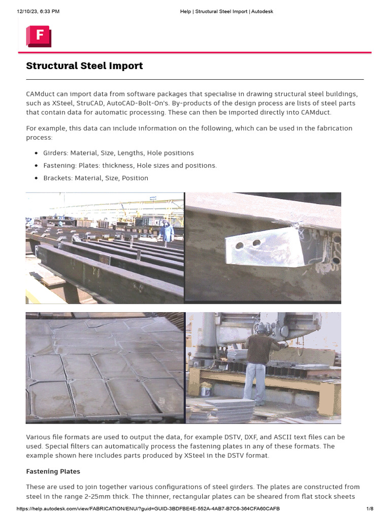 14 Help - Structural Steel Import - Autodesk | PDF | Structural Steel ...