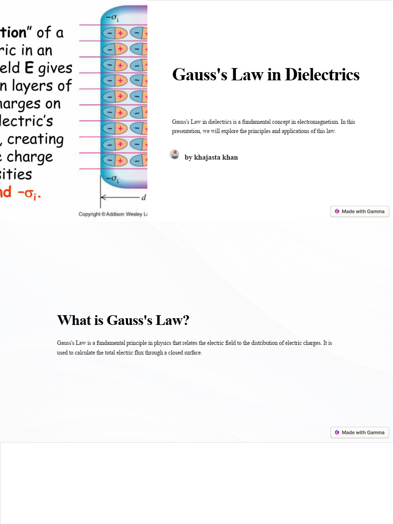 Gausss Law In Dielectrics Pdf