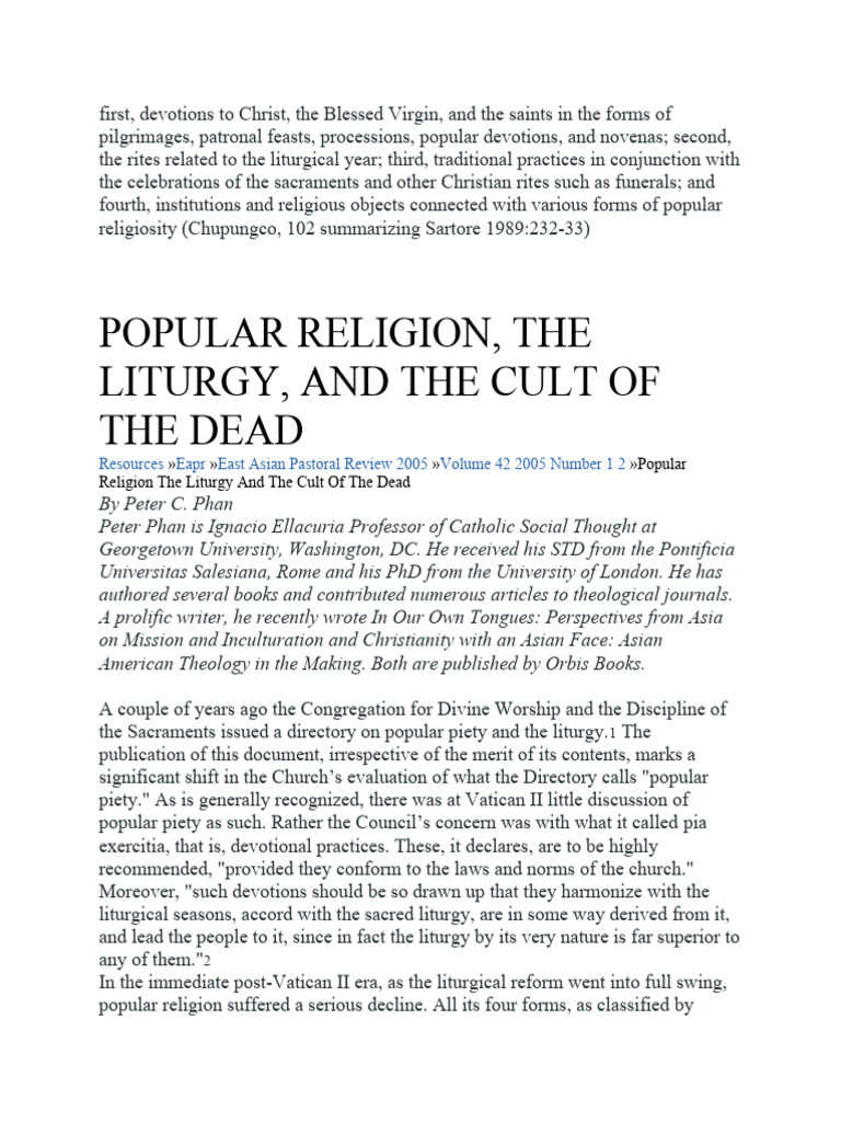 Popular Religiosity | PDF | Mass (Liturgy) | Anthropology