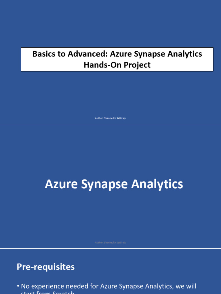Synapse Project Deck | PDF | Apache Spark | Apache Hadoop