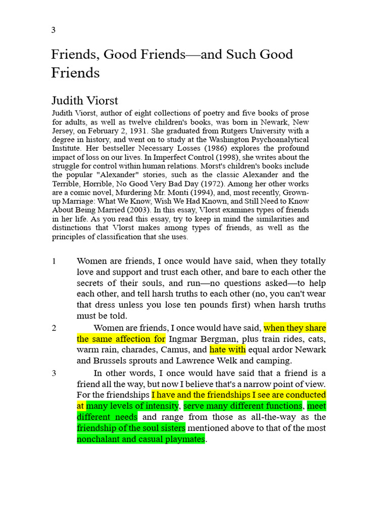 Types of Friendships Explored | PDF | Friendship