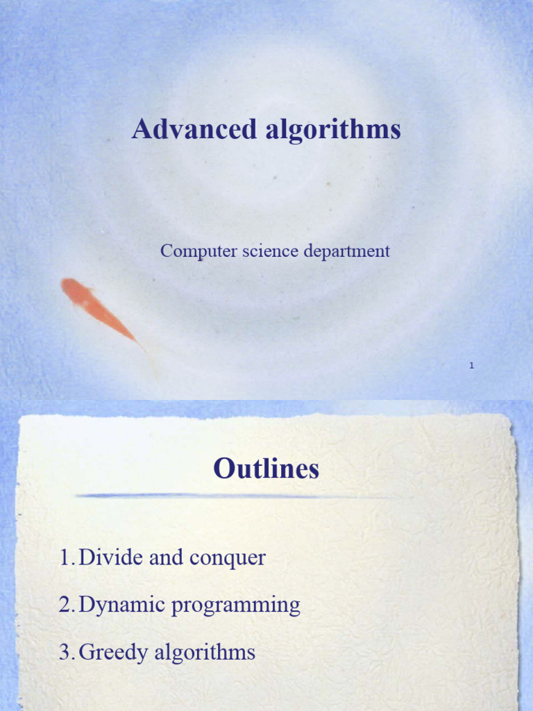 Lecture 9 Algorithms Part2 | PDF