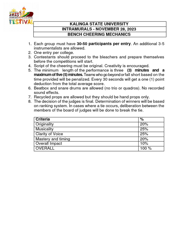BENCH-CHEERING-MECHANICS | PDF
