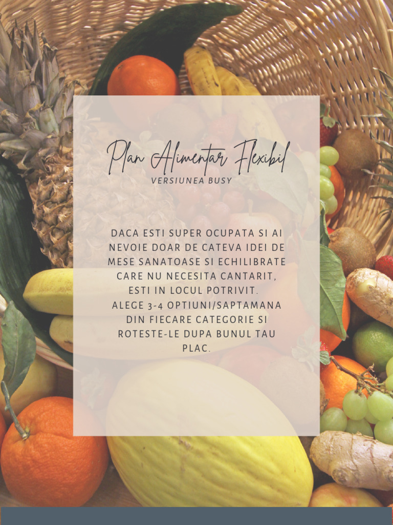 Plan Alimentar Busy | PDF
