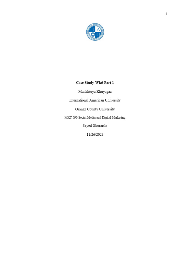 Case Study PT 2 | PDF