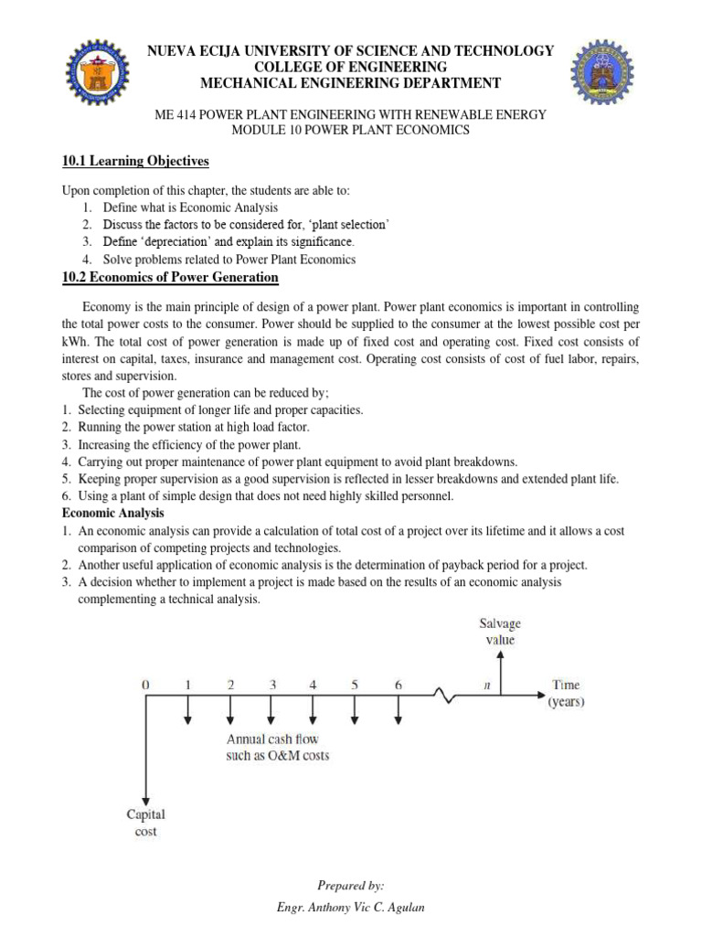 Lesson 10 - Power Plant Economics - Problem Solving | PDF