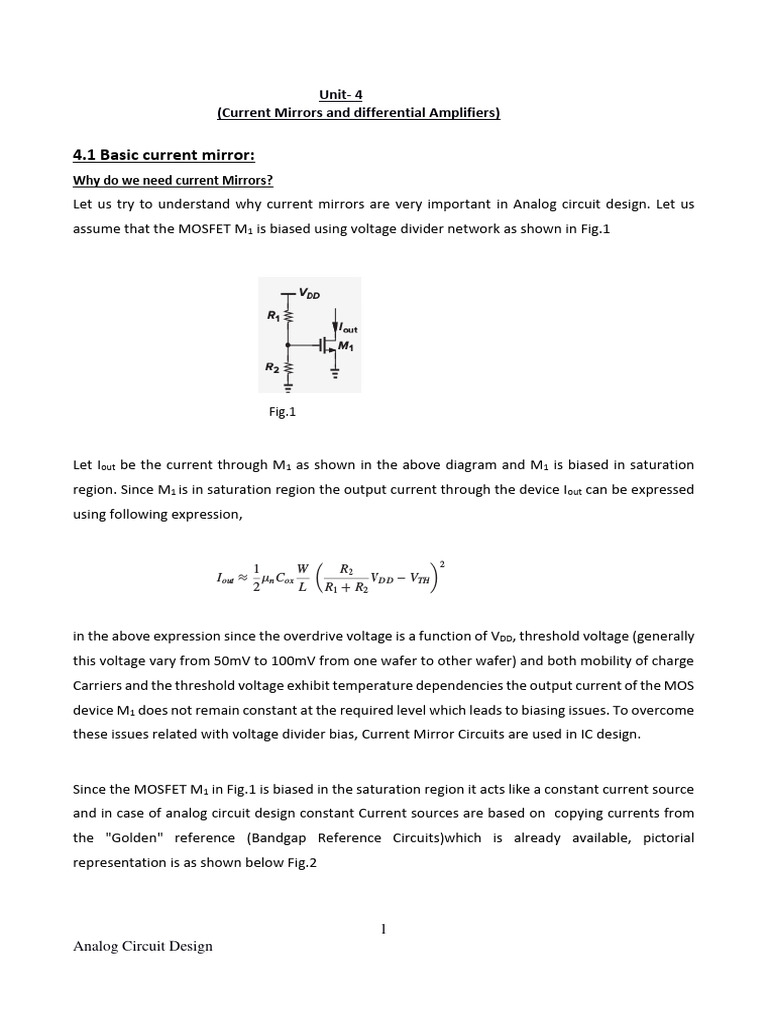 Analog Circuit Design Notes-3 | PDF | Mosfet | Computer Engineering