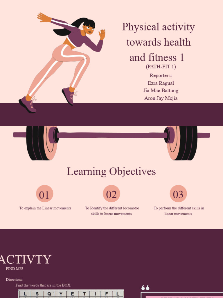 Beige and Purple Illustrated Physical Education Physical Fitness ...