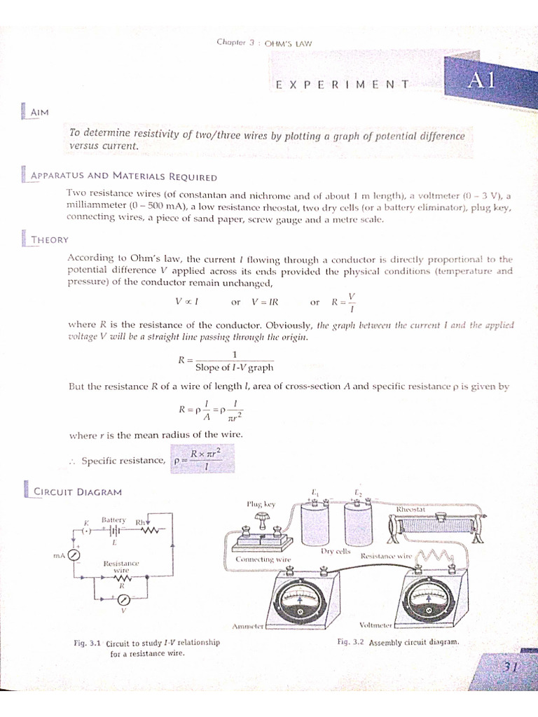 Physics Practical 1 To 8 Write Up For Journal | PDF