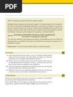 Plant Frequency Analysis by Quadrat Method | PDF