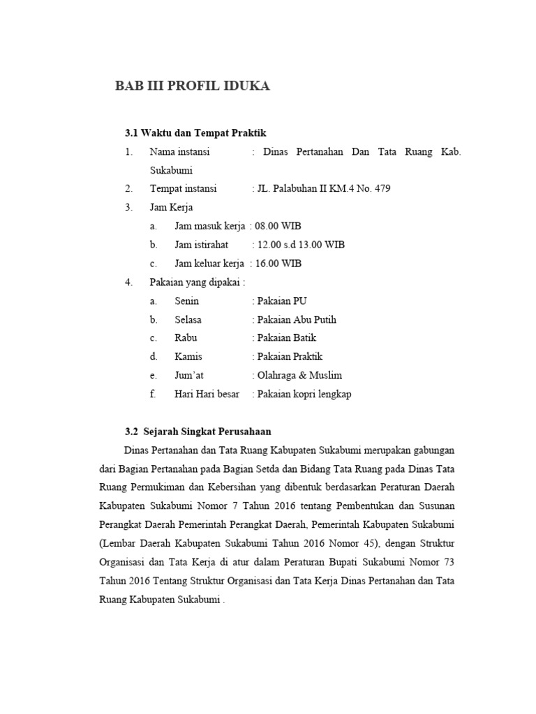 Profil Dinas Pertanahan Sukabumi | PDF